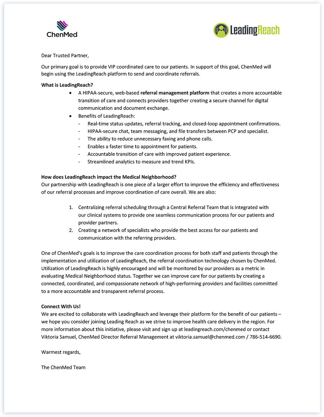 ChenMed - Leading Reach, Inc.