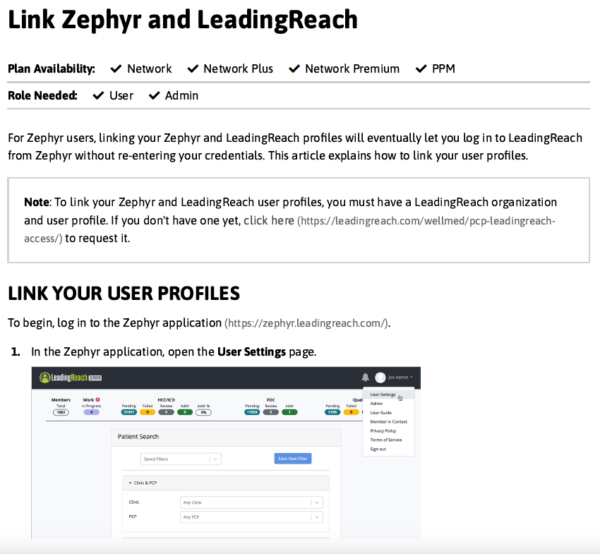 How to Link Zephyr and LeadingReach - Leading Reach, Inc.