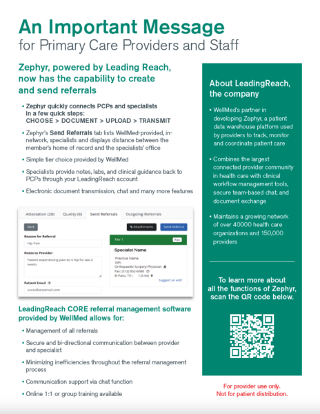 Zephyr for PCPs | LeadingReach