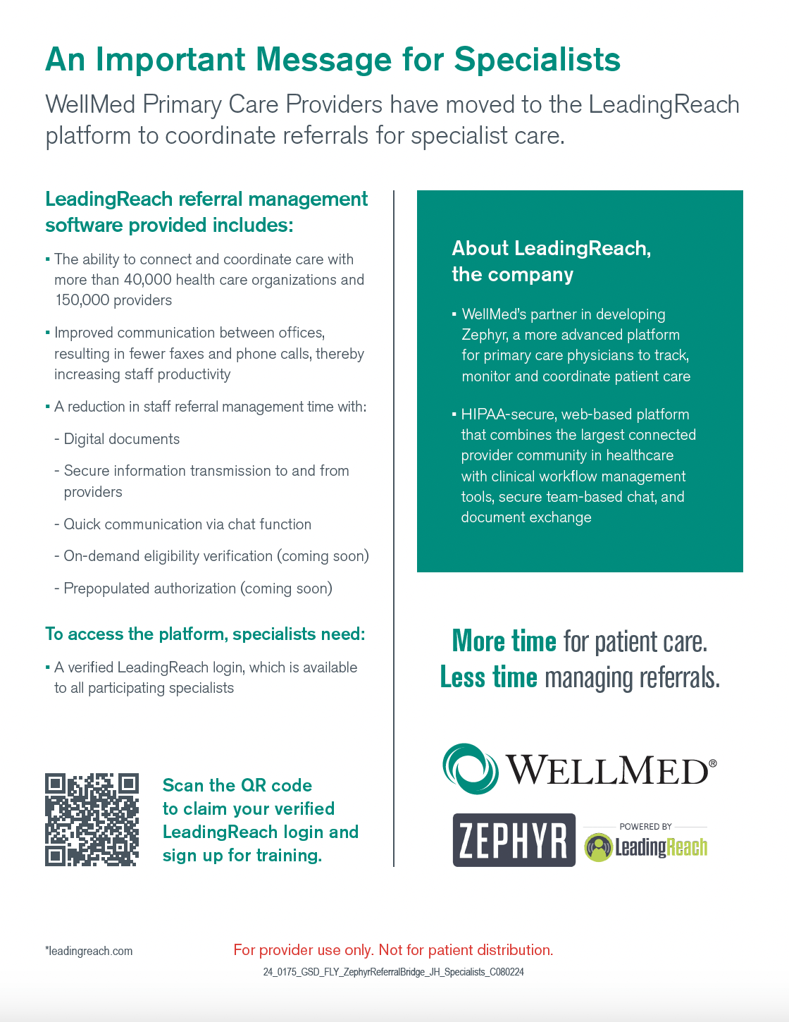 Zephyr for Specialists | LeadingReach