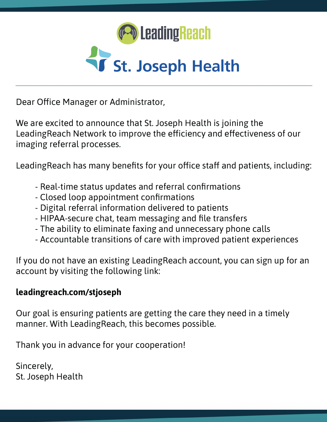 St. Joseph Health | LeadingReach
